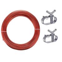 China Red 7x19 PVC Coated Galvanized Steel Wire Rope Cable 8mm 10mm 12mm for sale