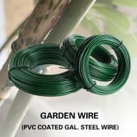 China Garden Plant Training Wire Soft Garden Metal Wire Green Plastic Coated Garden Wire 2mm 1mm 1.5mm for sale