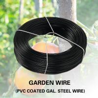 China 1mm 2mm 15m Plant Twist Tie Garden Wire Green Coated String Diy For Garden Training for sale