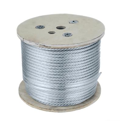 China 7x19 Galvanized Steel Wire Rope 6mm 8mm 10mm 12mm 6*19+IWRC Galvanized Wire Rope for sale