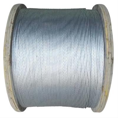 China High Carbon Galvanized Steel Strand 1*7 Fiber Optic Strand For Stretch Telecommunication for sale