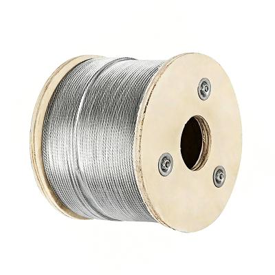 China 1x7 Galvanized Steel Wire Rope 0.6mm-3.0mm High Tensile Wire Rope For Hanging / Pulling Wire for sale