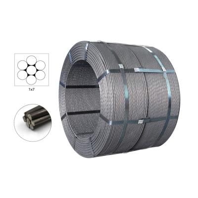 China ASTM A416 Grade 270 Prestressed Concrete Steel Strand 9.53mm 12.7mm 15.2mm for sale