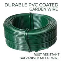China 2.0mm Paper Coated Galvanized Twist Tie Wire for Vegetable Garden Tomato Support for sale
