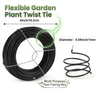 China 1.4mm Green PVC Coated Soft Plant Twist Tie Garden Wire 30m Reel for Plant Training for sale