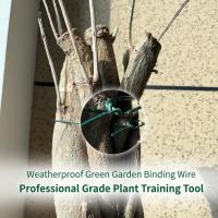 China 1.4mm Green PVC Coated Soft Plant Twist Tie Garden Wire 30m Reel for Plant Training for sale