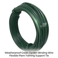 China 1.4mm Green PVC Coated Soft Plant Twist Tie Garden Wire 30m Reel for Plant Training for sale