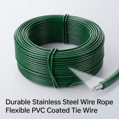 China PVC Coated 316 Stainless Steel Wire Rope 7x19 8mm Marine Mooring Dock Line for Boats for sale
