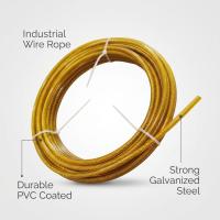 China Blue PVC Coated Galvanized Steel Wire Rope 7x19 5mm Dog Tie Out Cable for Pet Run for sale