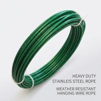 China Transparent PVC Coated 304 Stainless Steel Wire Rope 2mm for Invisible Balcony Security Grille for sale