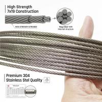 China 7x19 T316 Black Oxide Stainless Steel Wire Rope 4.8mm Cable for Garden Trellis Railing for sale