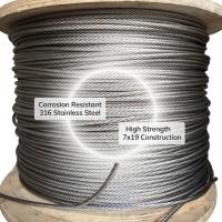 China 7x19 T316 Black Oxide Stainless Steel Wire Rope 4.8mm Cable for Garden Trellis Railing for sale