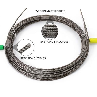 China 6x37 304 Stainless Steel Wire Rope 10-24mm Heavy Duty Lifting Sling for Crane Hoisting for sale