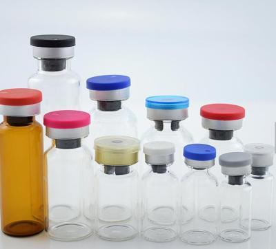 China Vaccine Bottles Glass Injection Vial Pharmaceutical Rubber Stopper Aluminum Cap for sale