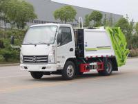 China 4 Cubic Compression Garbage Truck With Box Structure for sale