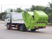 China 4 Cubic Compression Garbage Truck With Box Structure for sale