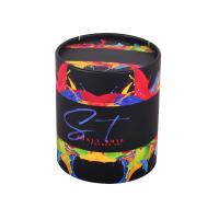 China Black Circular Cardboard Paper Tube CMYK Printing Recyclable For Tea Packaging for sale