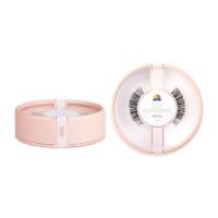 China White Round Eyelash Box , False Eyelash Packaging Box With Window OEM ODM for sale
