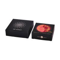 China Foil Stamping Cosmetic Packing Box Black Color For Loose Powder Packaging for sale