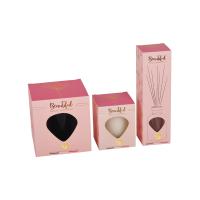 China Shiny Gold Foil Perfume Packing Box Pink With Die Cut Window for sale