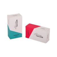 China Luxury Art Paper Perfume Packing Box Rectangle With Clear PVC Inset for sale