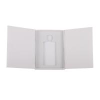 China Stripes Texture Cardboard Perfume Packing Box With Gold Printing Double Door for sale