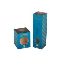 China SBS paper Perfume Packing Box Bule Color With Cutting Window for sale