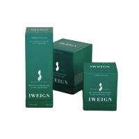 China Green Color Packaging Perfume Box Eco Friendly Recyclable 7x7x10cm for sale