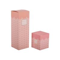China 350G Art Paper Perfume Packing Box Pink Color With Hot Foil Stamping for sale