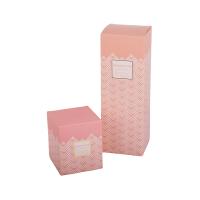 China 350G Art Paper Perfume Packing Box Pink Color With Hot Foil Stamping for sale