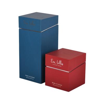 China Blue Red Perfume Bottle Boxes 2mm Paperboard Hot Foil Stampping for sale