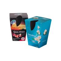 China Colorful Foldable Grey Paper Box , Irregular Shape Packing Boxes For Candles for sale