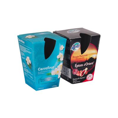 China Colorful Foldable Grey Paper Box , Irregular Shape Packing Boxes For Candles for sale