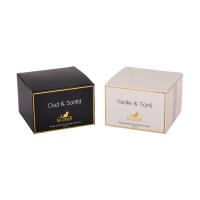 China Golden Border Custom Jar Candle Boxes 1mm Coated Paper Material for sale