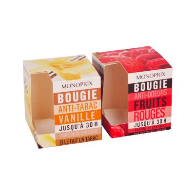 China 1mm Kraft Paper Candle Packaging Box Colorful With Cutting Window for sale