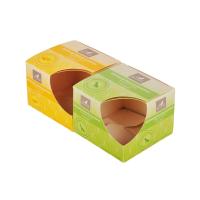 China 1mm Kraft Paper Packaging Box , Candle Boxes With Window 5×5×5cm for sale