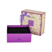China 2mm Candle Paperboard Packaging Box With Ribbon Bow Ribbon Handle for sale