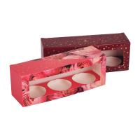 China Coated Paper Custom Candle Boxes With Inserts Red Color ISO9001 Certified for sale