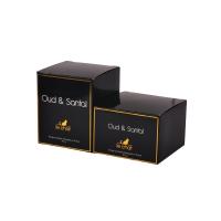 China White Black Candle Packaging Box Straight Tuck End Type With Cutout Window for sale