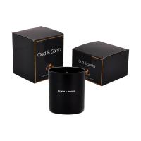 China White Black Candle Packaging Box Straight Tuck End Type With Cutout Window for sale
