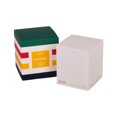China Custom Logo Cardboard Candle Packaging Box Rectangle 15x15x5cm Size for sale