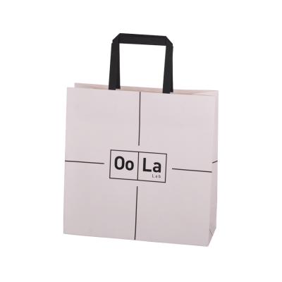 China 230gsm White Kraft Paper Packaging Bags Rectangle For Clothing Jewelry for sale