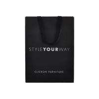 China Multipurpose Black Paper Gift Bags With Handles Rectangle Shape 210gsm Thickness for sale