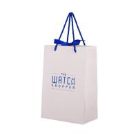China 190gsm SBS White Paper Shopping Bags With Handles 8 X 6 X 12 Inches for sale