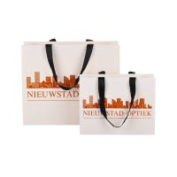 China 200g White Color Custom Printing Paper Bags With Matte Lamination Varnish UV Coating for sale