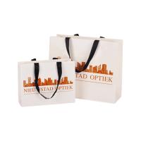 China 200g White Color Custom Printing Paper Bags With Matte Lamination Varnish UV Coating for sale