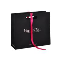 China 190gsm SBS Paper Packaging Bags Purple Foil Stamping With Die Cut Handle for sale