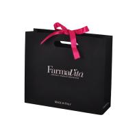 China 190gsm SBS Paper Packaging Bags Purple Foil Stamping With Die Cut Handle for sale