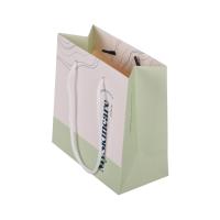 China Shopping Custom Printed Paper Bags Art Paper Matte Lamination With Nylon Rope Handle for sale