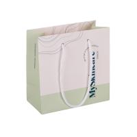 China Shopping Custom Printed Paper Bags Art Paper Matte Lamination With Nylon Rope Handle for sale